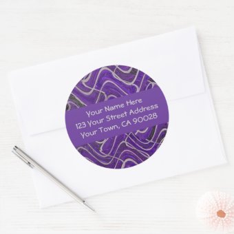 purple and grey address labels | Zazzle