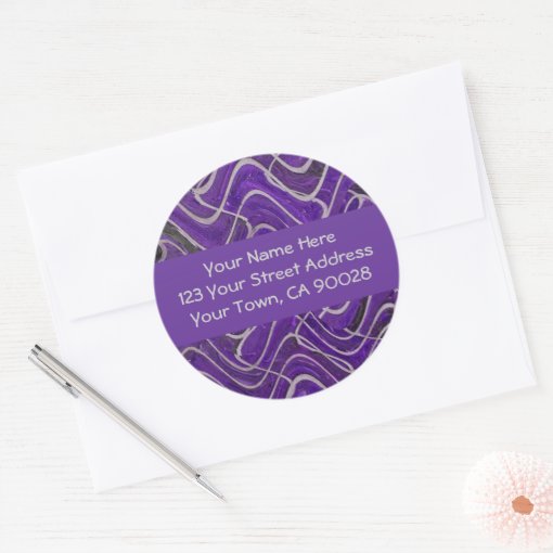 purple and grey address labels | Zazzle