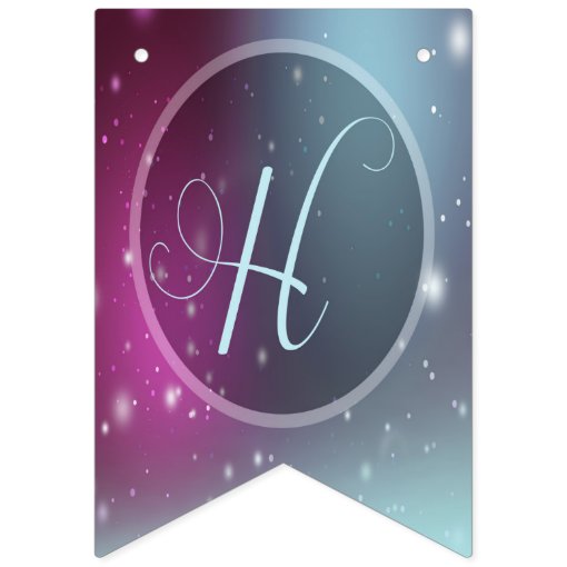 Purple and Light Blue Princess Birthday Party Bunting Flags | Zazzle
