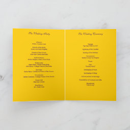 Purple and Orange Wedding Program Card | Zazzle