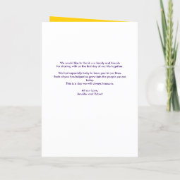 Purple and Orange Wedding Program Card | Zazzle