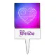 Purple And Pink Heart Bride Cake Topper | Zazzle