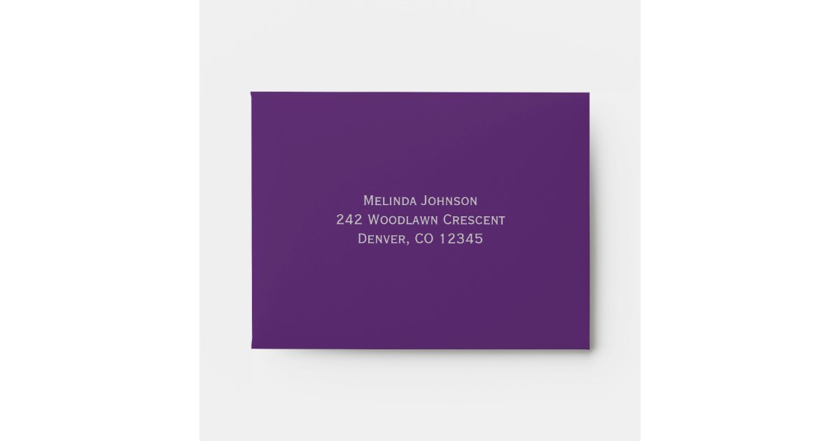 Purple and Silver A2 Envelope fits large RSVP Card | Zazzle