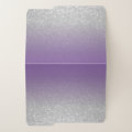 Purple and Silver Glitter File Folder | Zazzle