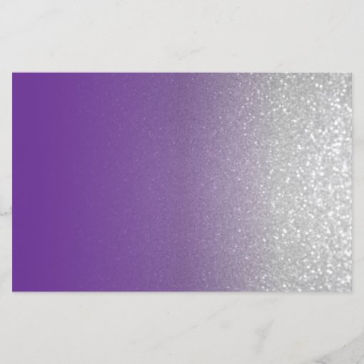 Purple and Silver Glitter - Menu | Zazzle