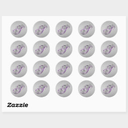 Purple and Silver Glitter Monogram S Sticker | Zazzle