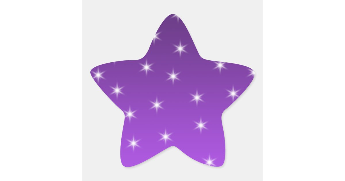 Purple and White Stars, Pattern. Star Sticker | Zazzle