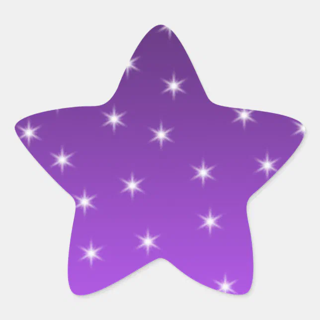 Purple and White Stars, Pattern. Star Sticker | Zazzle