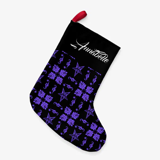 Purple Baphomet Stars Gothic Christmas Stocking | Zazzle