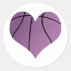 Heart shaped basketball sticker | Zazzle.com