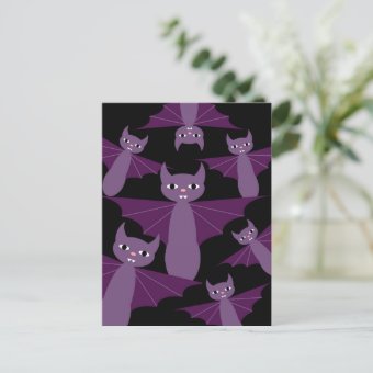 Purple Bats Postcard | Zazzle