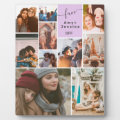 Purple Best friends bff script 10 photo collage Plaque | Zazzle