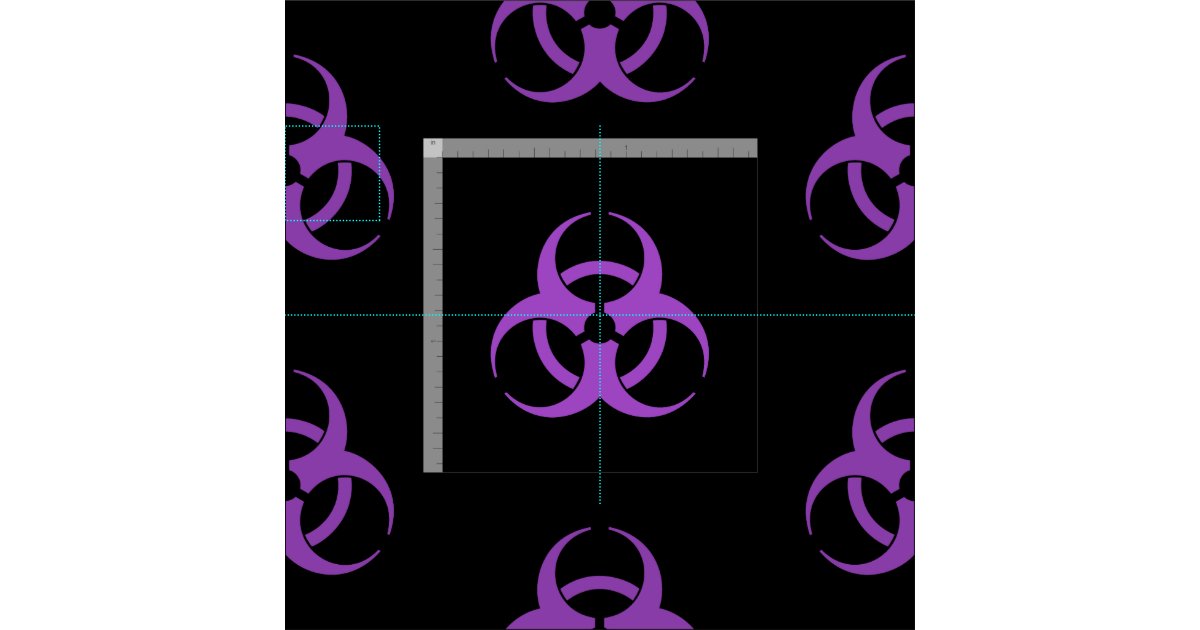 Purple Biohazard Symbol Fabric | Zazzle.com