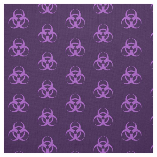 Pink Biohazard Symbol Fabric | Zazzle