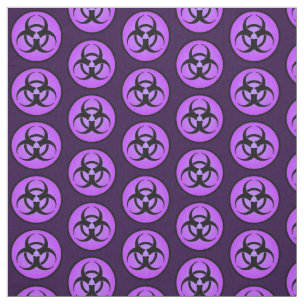 Purple Biohazard Symbol Fabric | Zazzle