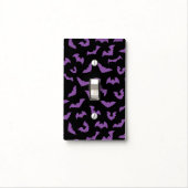 Purple black bats witch horror light switch cover | Zazzle