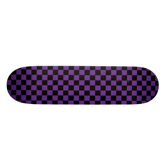 Purple & Black Checkerboard Skateboard | Zazzle.com