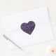 Purple Black Glitter Zebra Print Heart Sticker | Zazzle