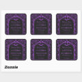 Purple Black Gothic Vampire Candle Product Label | Zazzle