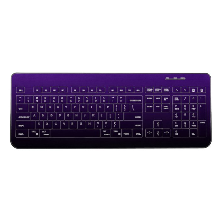 Purple Black Ombre Wireless Keyboard | Zazzle.com
