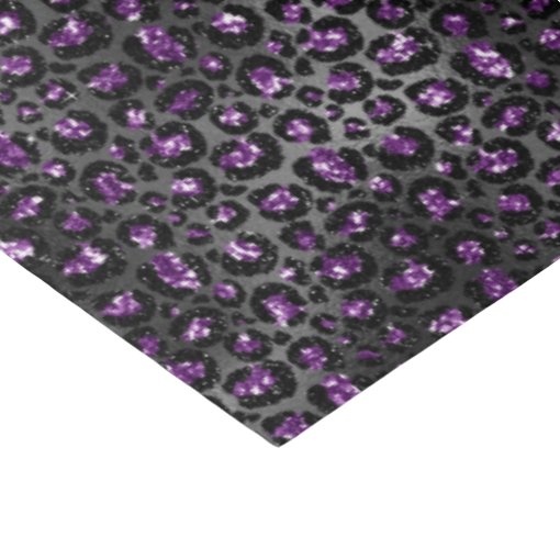 Purple Black Sparkle Leopard Print Tissue Paper | Zazzle