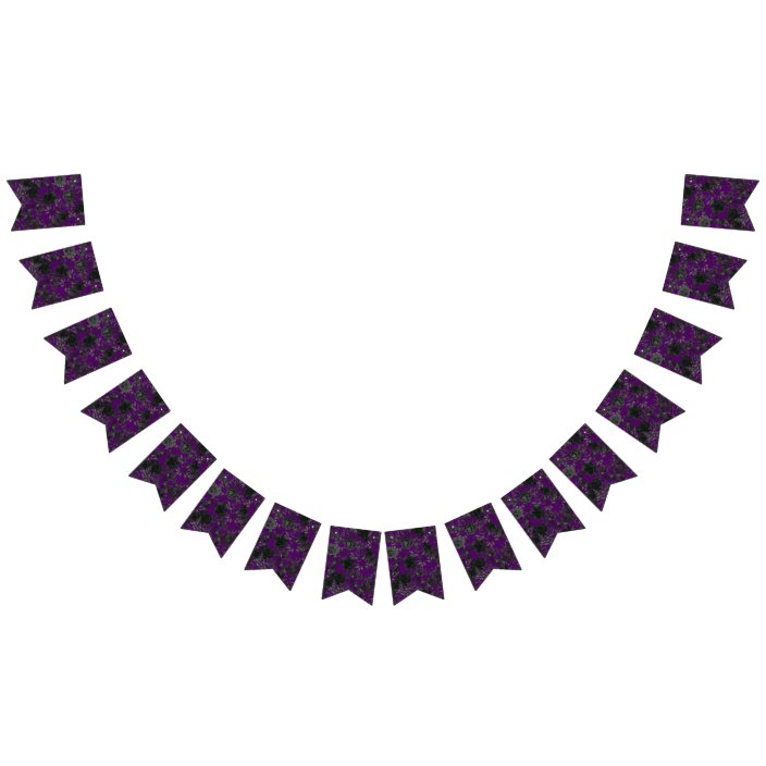 Purple Black Wedding Gothic Roses Bunting Flags | Zazzle.com