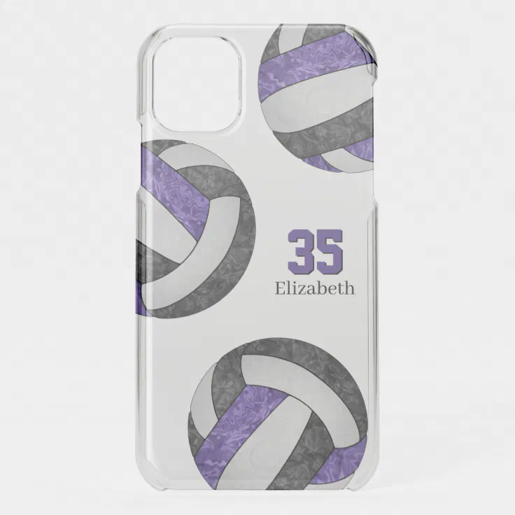 purple black white girly volleyball team colors uncommon iPhone case ...