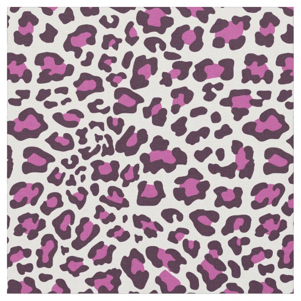 White and Gray Leopard Fabric | Zazzle.com