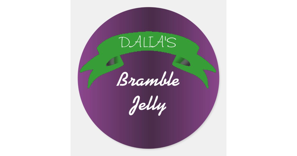 Purple blackberry bramble jelly label | Zazzle