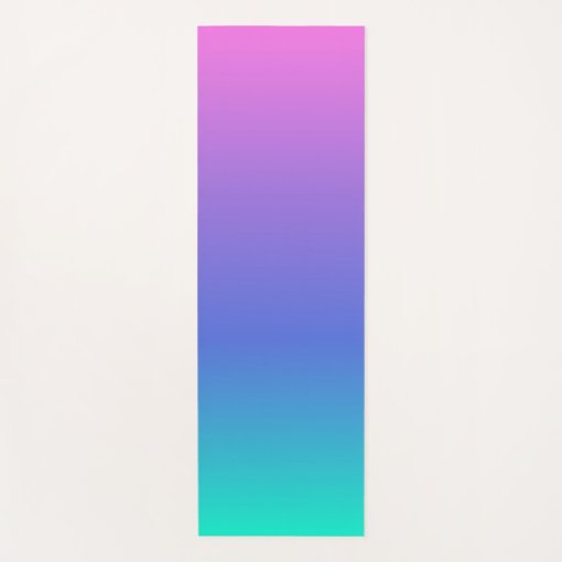 Purple blue and green ombre background yoga mat | Zazzle