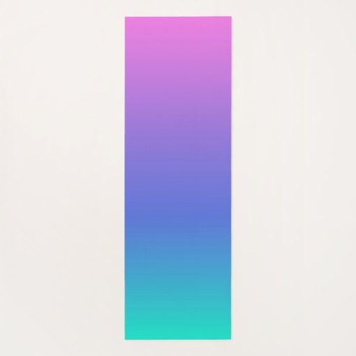 Purple blue and green ombre background yoga mat | Zazzle