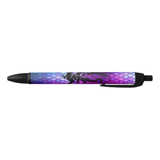 Purple, Blue, & Pink Dragon Scale Fantasy Pen | Zazzle