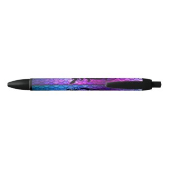 Purple, Blue, & Pink Dragon Scale Fantasy Pen | Zazzle