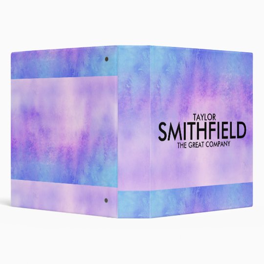 Purple Blue Watercolor Simple 3 Ring Binder | Zazzle.com
