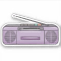 Purple boom box sticker | Zazzle