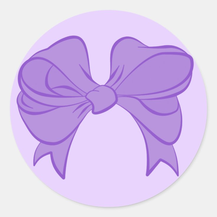 Purple Bow Stickers | Zazzle