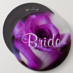 Purple Bride Rose Button | Zazzle