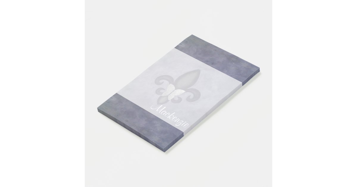 Purple Butterfleur | Butterfly on Fleur de Lis Post-it Notes | Zazzle