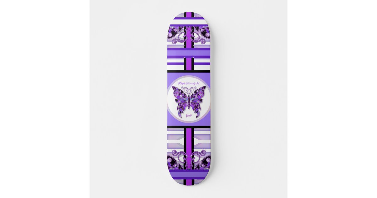 Purple Butterfly 31 Skateboard | Zazzle