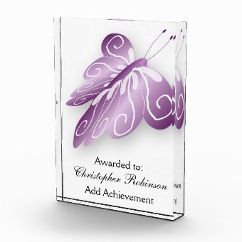 Purple Butterfly Award | Zazzle