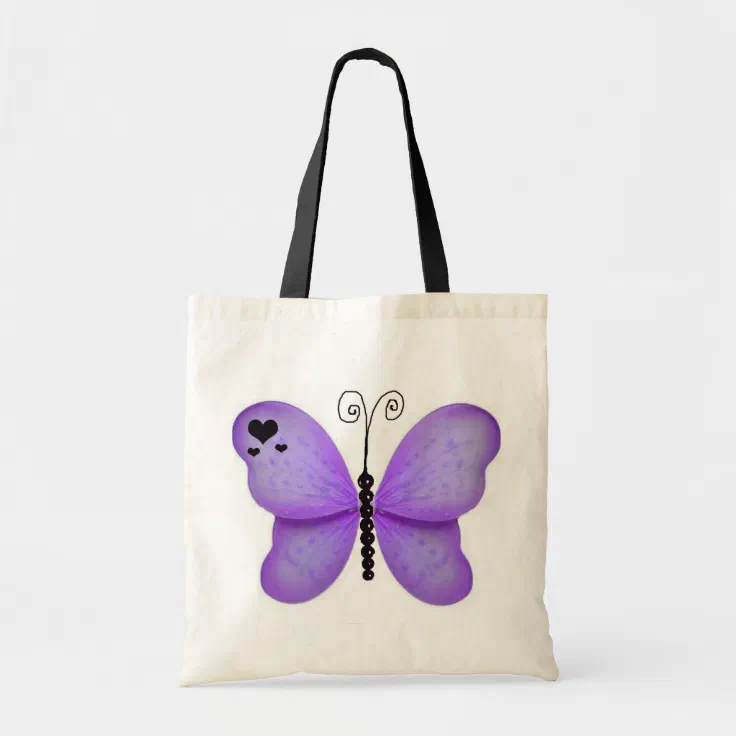 Purple Butterfly Bag | Zazzle