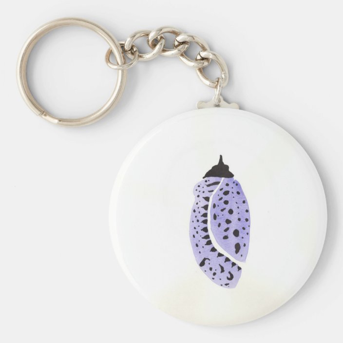 Purple Butterfly Cocoon Keychain | Zazzle.com