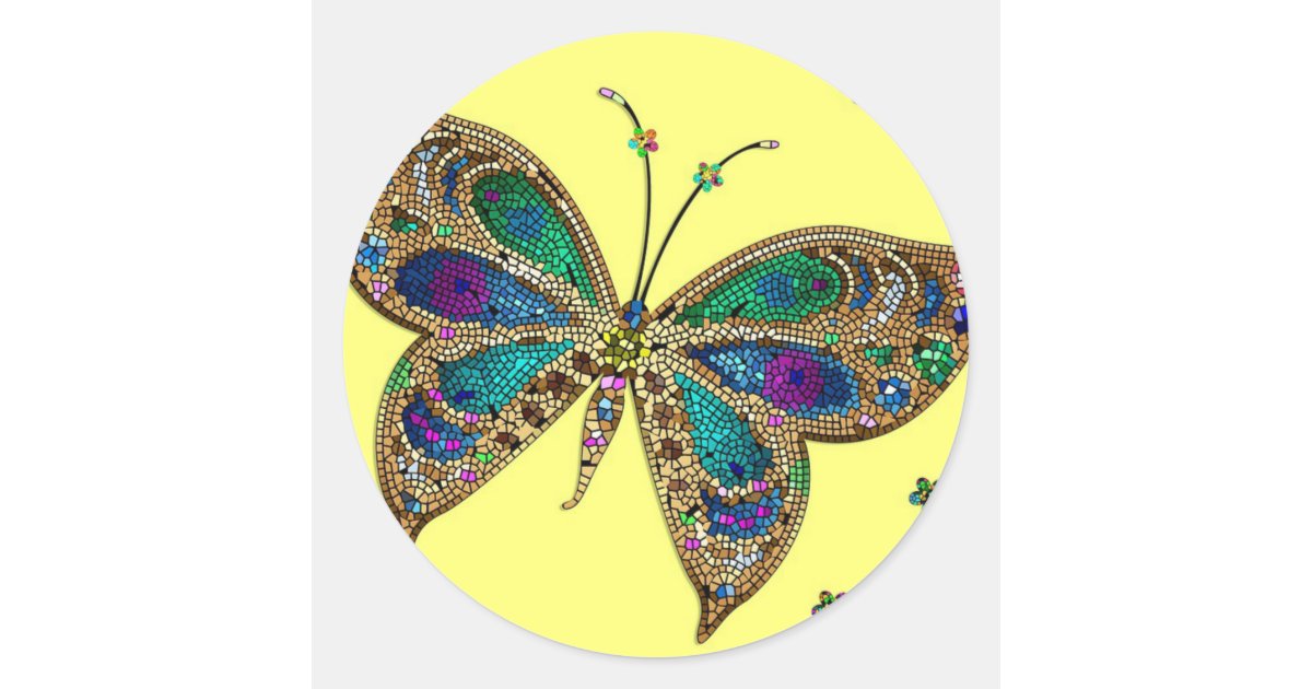 Purple Butterfly Fibromyalgia Awareness Stickers | Zazzle