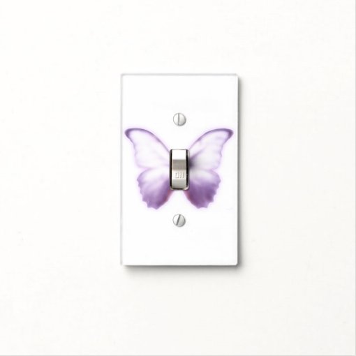 Purple Butterfly Light Switch Cover | Zazzle