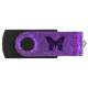 Purple Butterfly on Glitter Flash Drive | Zazzle