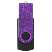Purple Butterfly on Glitter Flash Drive | Zazzle