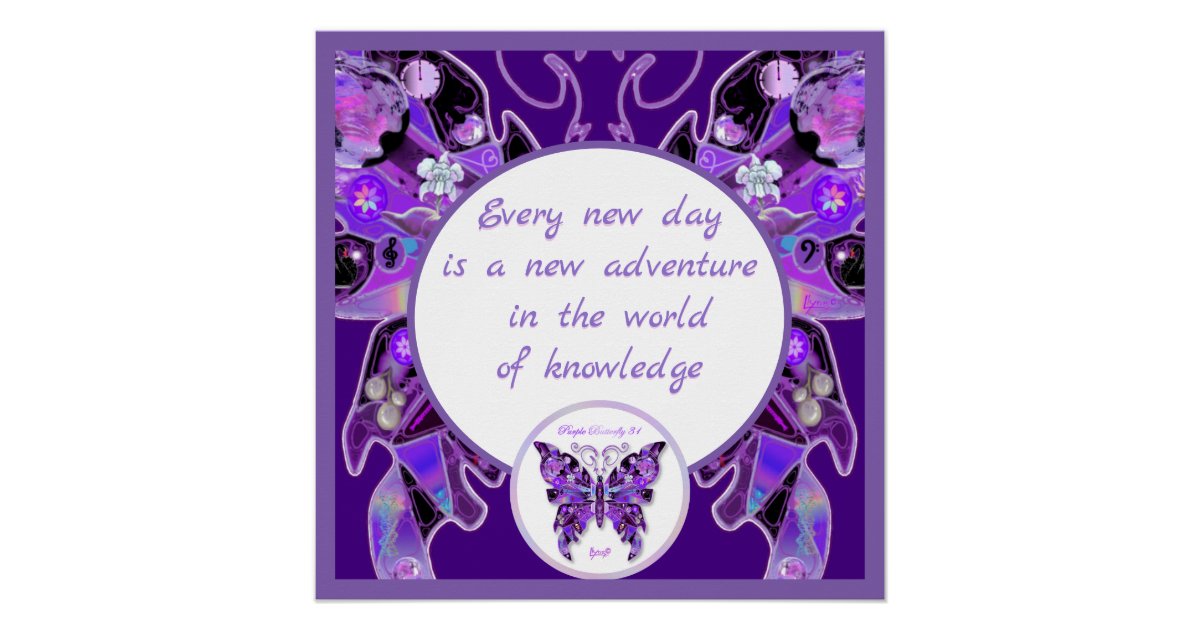 purple butterfly poster | Zazzle