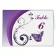Purple Butterfly Table Number Card | Zazzle
