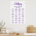 Purple Calligraphy Alphabetical Seating Chart | Zazzle