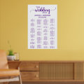 Purple Calligraphy Alphabetical Seating Chart | Zazzle